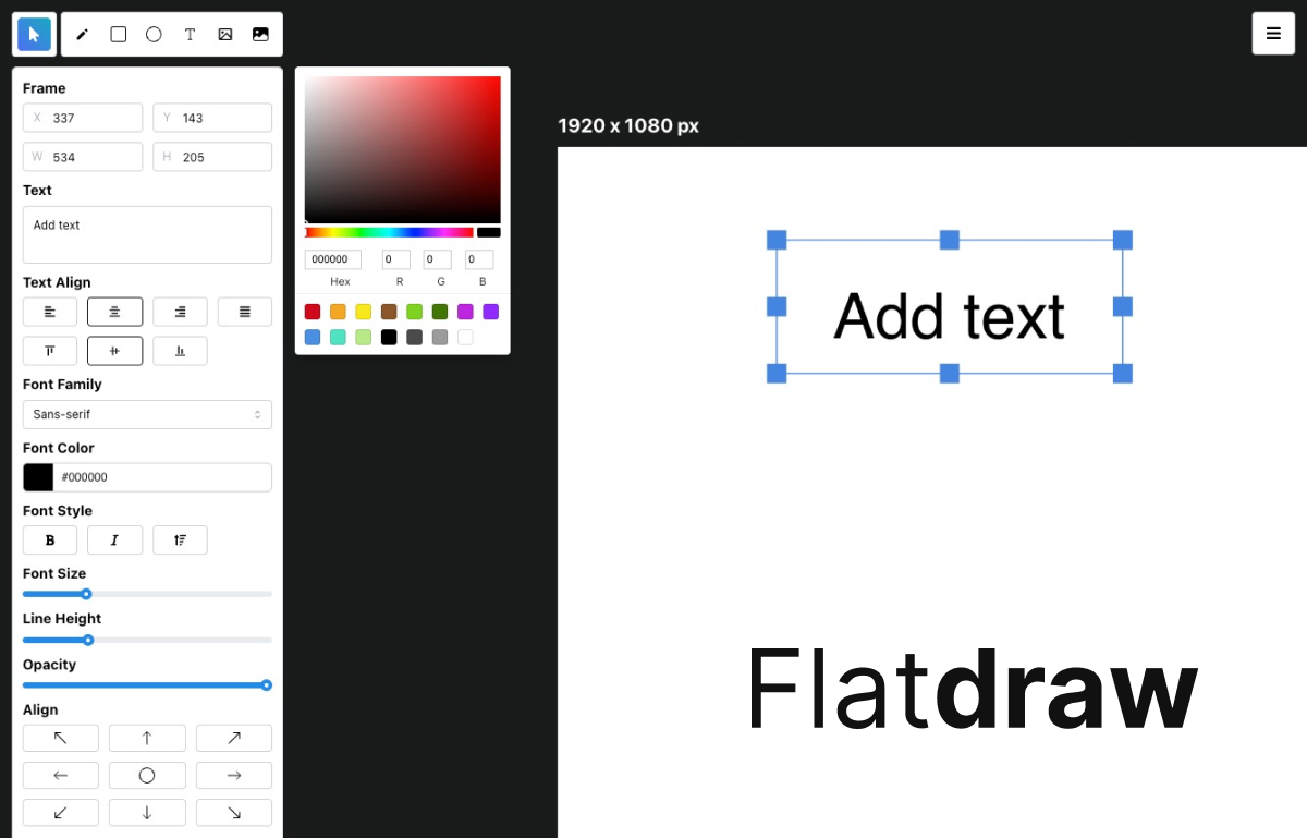 Flatdraw — Simple Canvas Drawing App